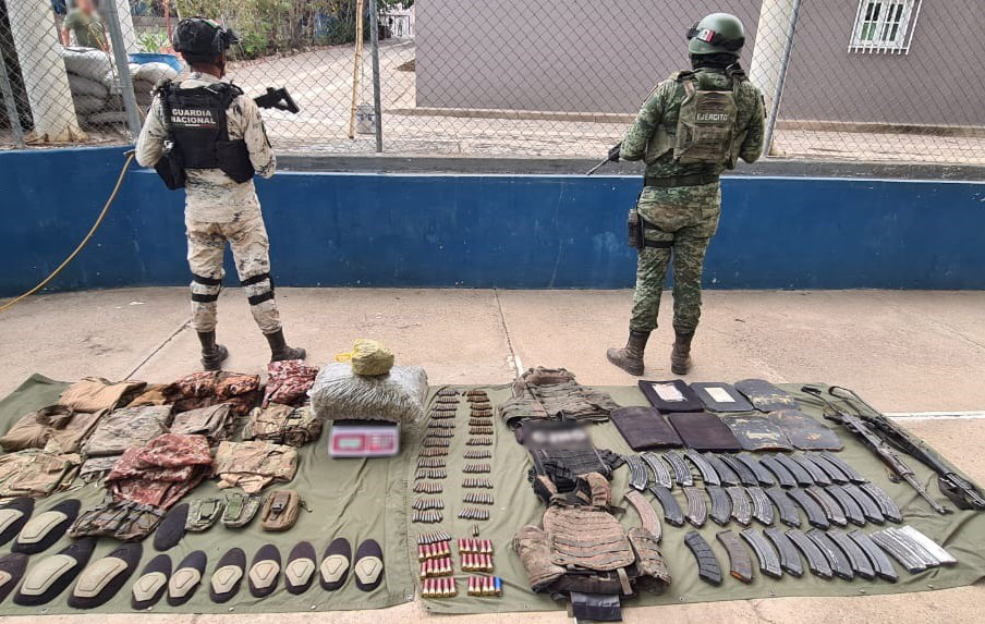 Guardia Nacional logra aseguramiento de armamento y drogas
